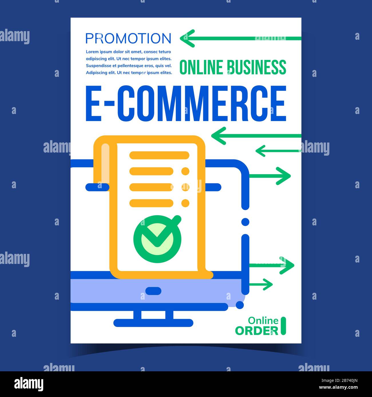 E-commerce Online Business Promotion Banner Vector Stock Vector Image ...