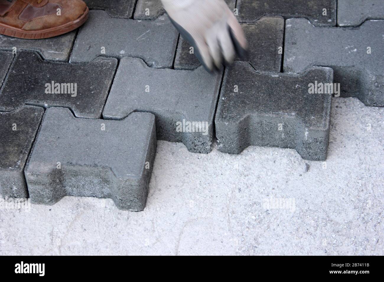Construction of pavement Stock Photo - Alamy