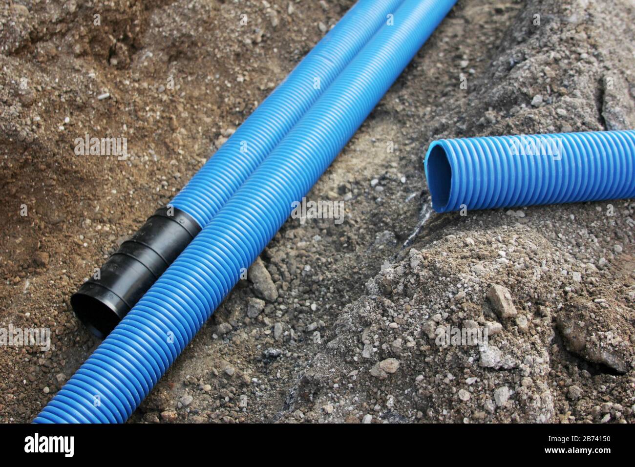 construction site pipes Stock Photo - Alamy