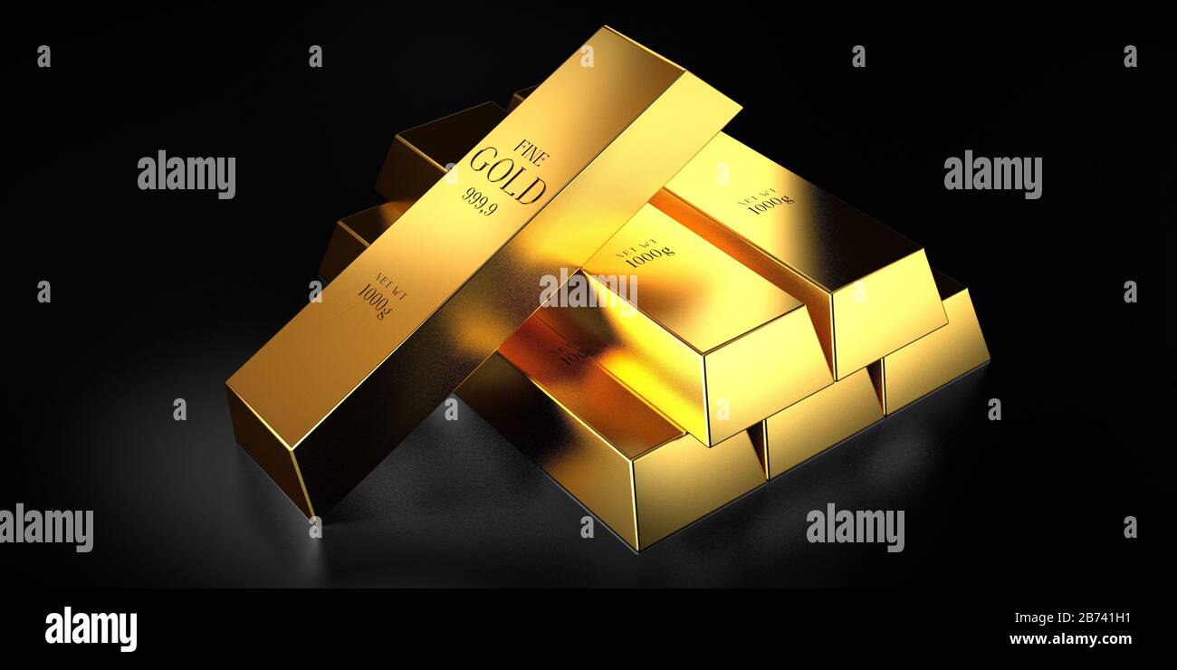 Stacked pure gold ingots banking hi-res stock photography and images - Alamy