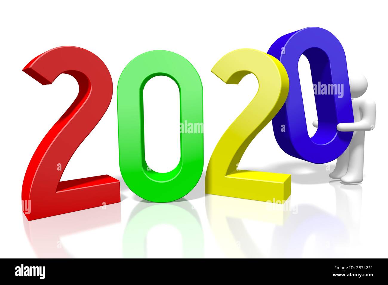 2020 concept - 3D rendering Stock Photo - Alamy