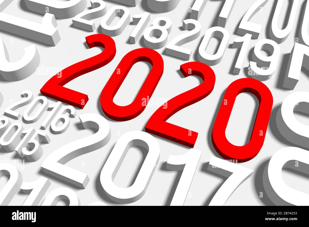 2020 concept - 3D rendering Stock Photo - Alamy