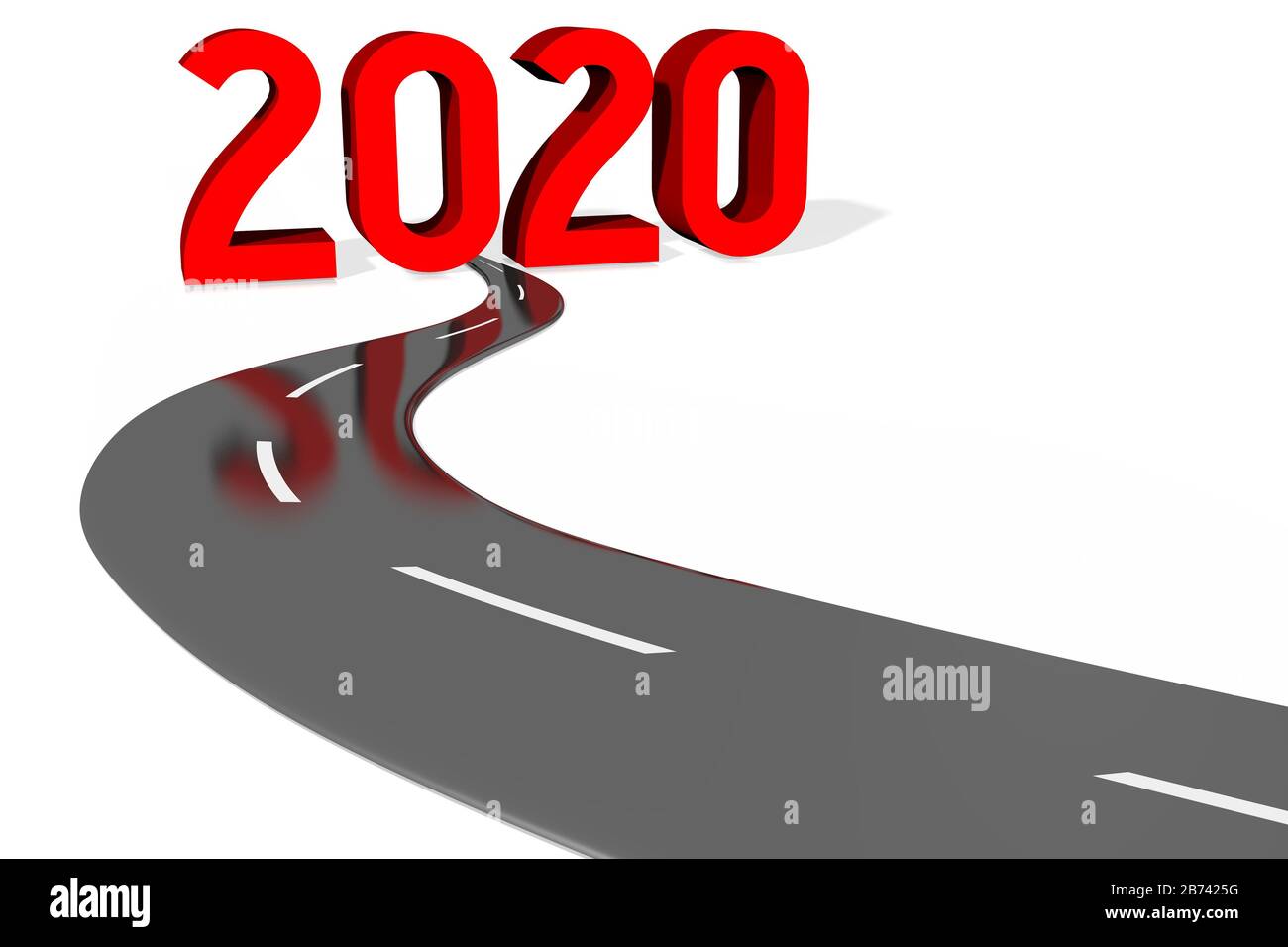 2020 concept - 3D rendering Stock Photo - Alamy