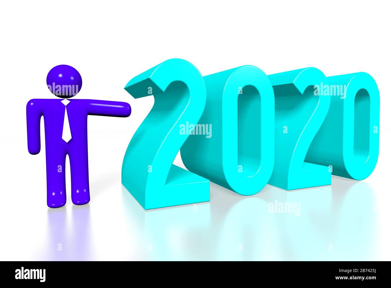 2020 concept - 3D rendering Stock Photo - Alamy