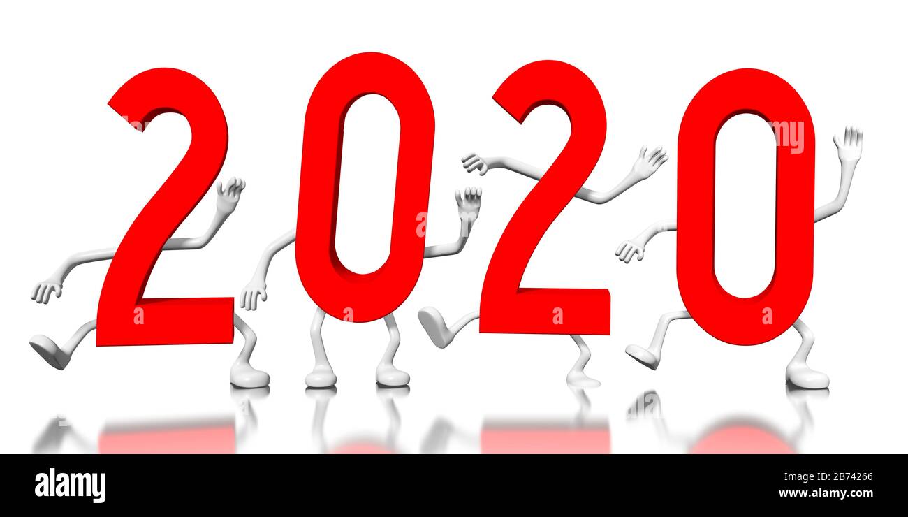 2020 concept - 3D rendering Stock Photo - Alamy