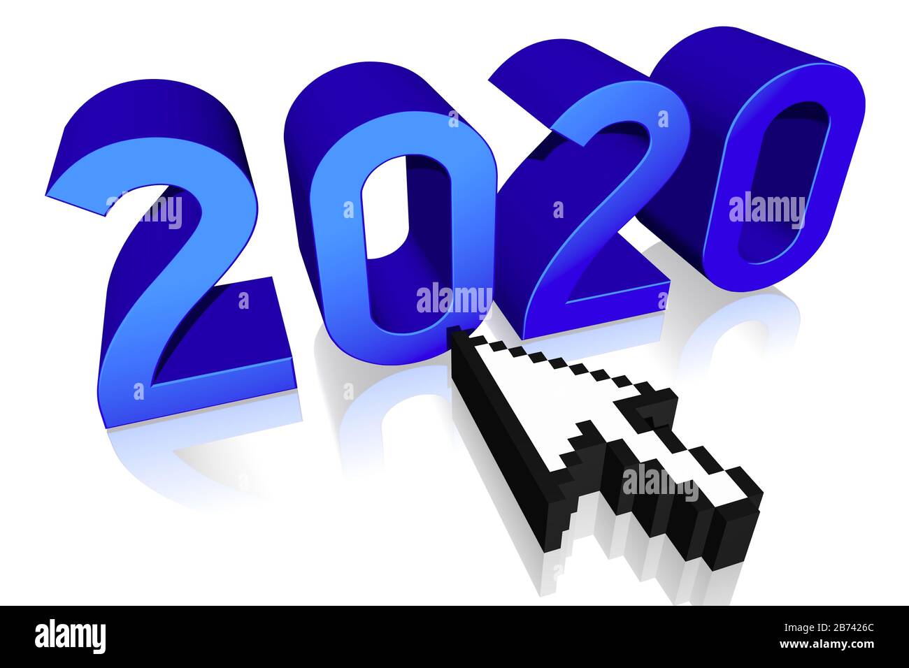 2020 concept - 3D rendering Stock Photo - Alamy