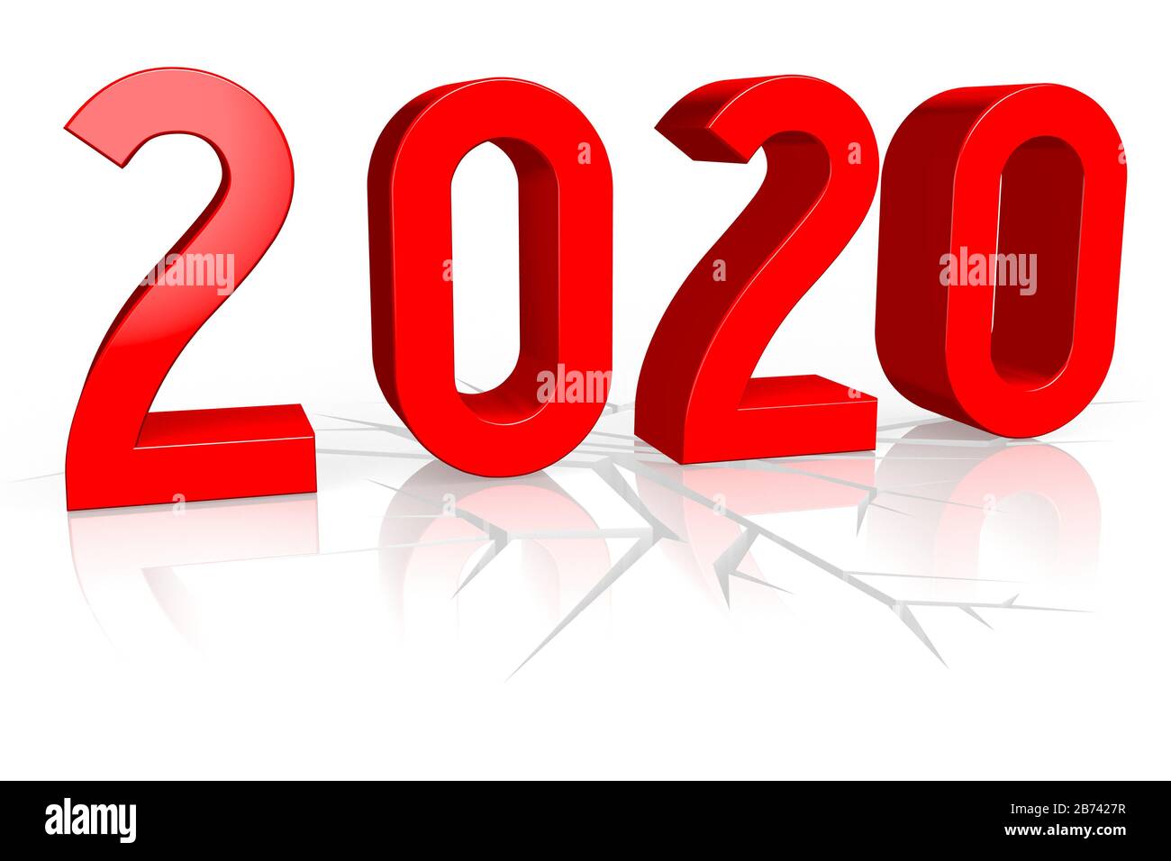 2020 concept - 3D rendering Stock Photo - Alamy