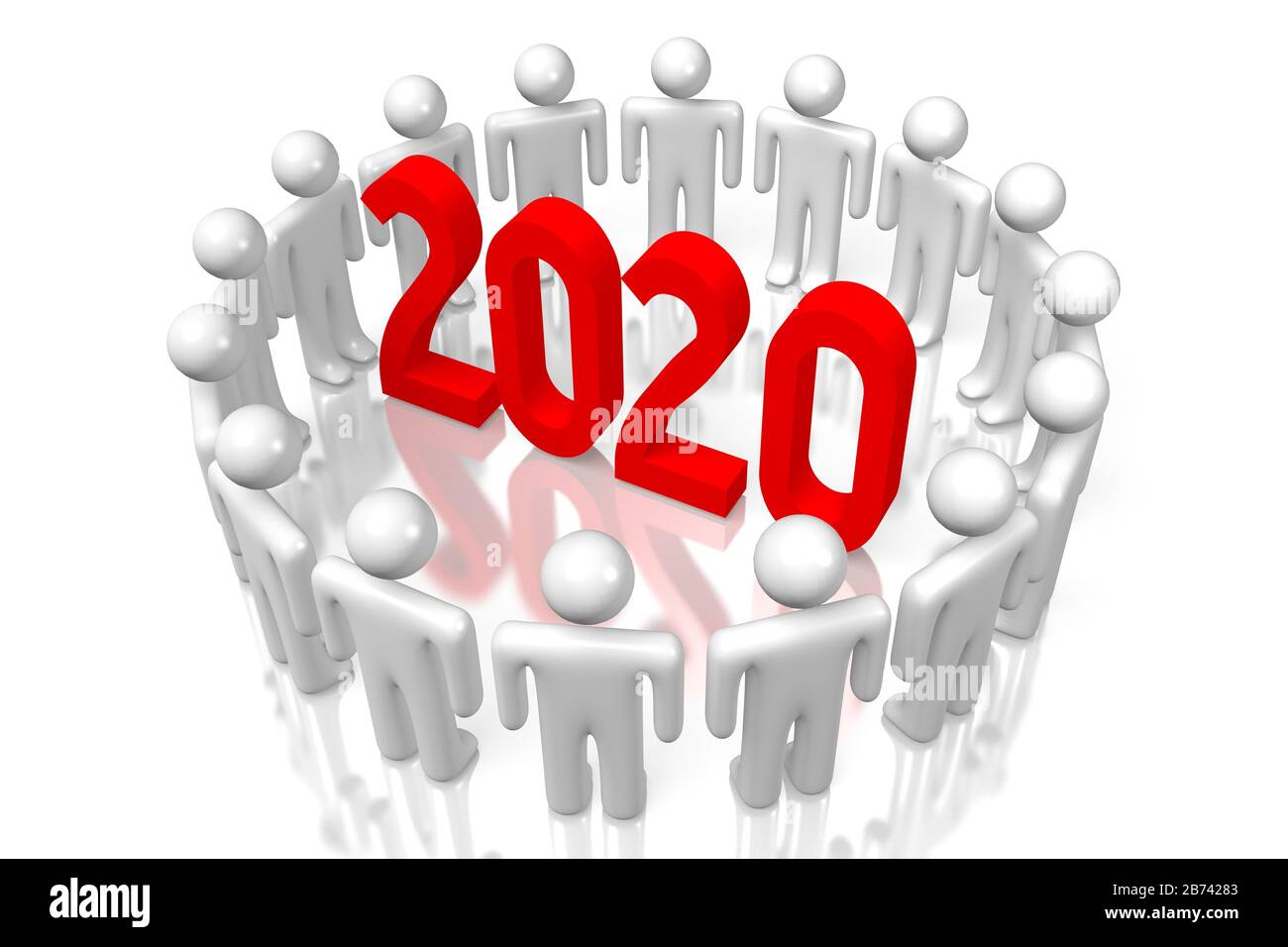 2020 concept - 3D rendering Stock Photo - Alamy