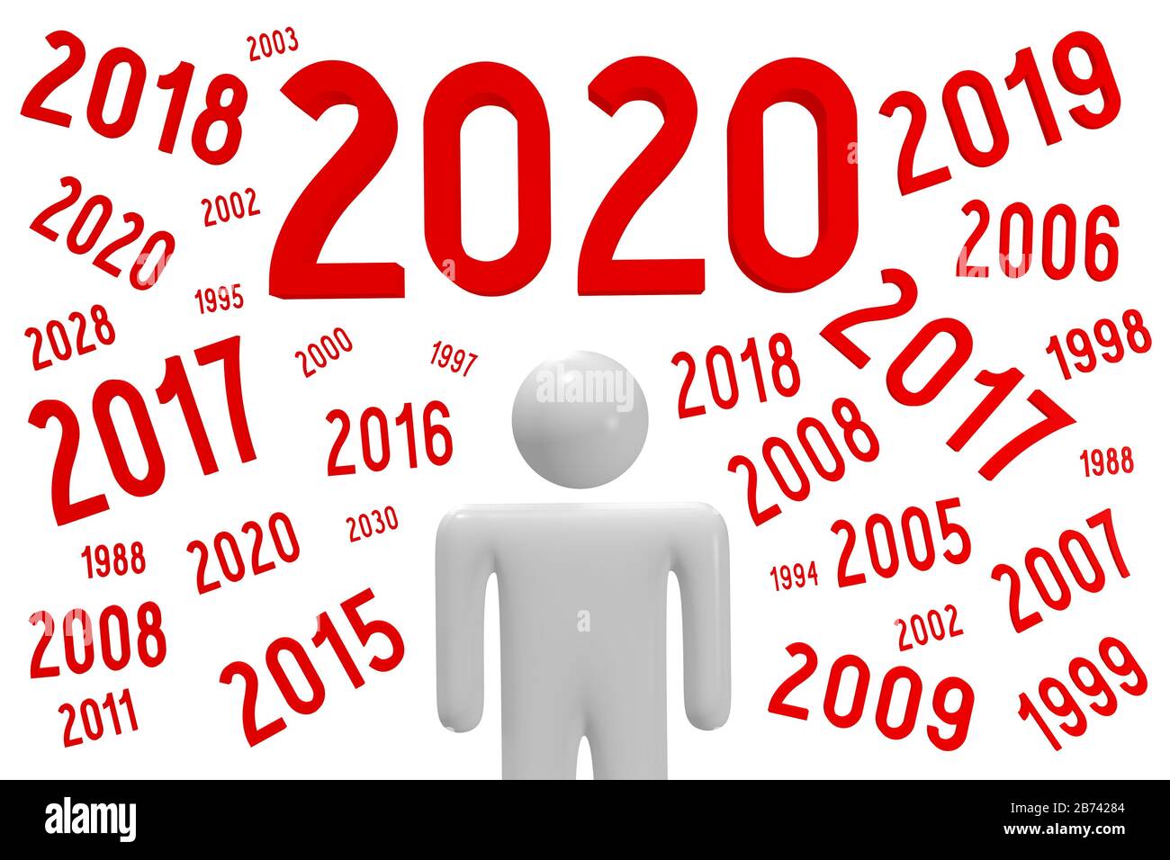 2020 concept - 3D rendering Stock Photo - Alamy