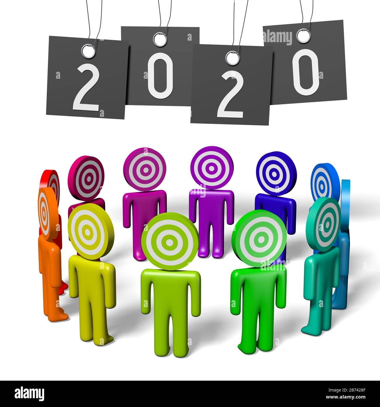 2020 concept - 3D rendering Stock Photo - Alamy