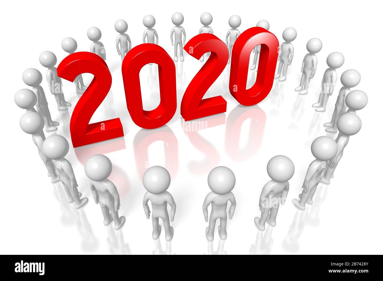 2020 concept - 3D rendering Stock Photo - Alamy