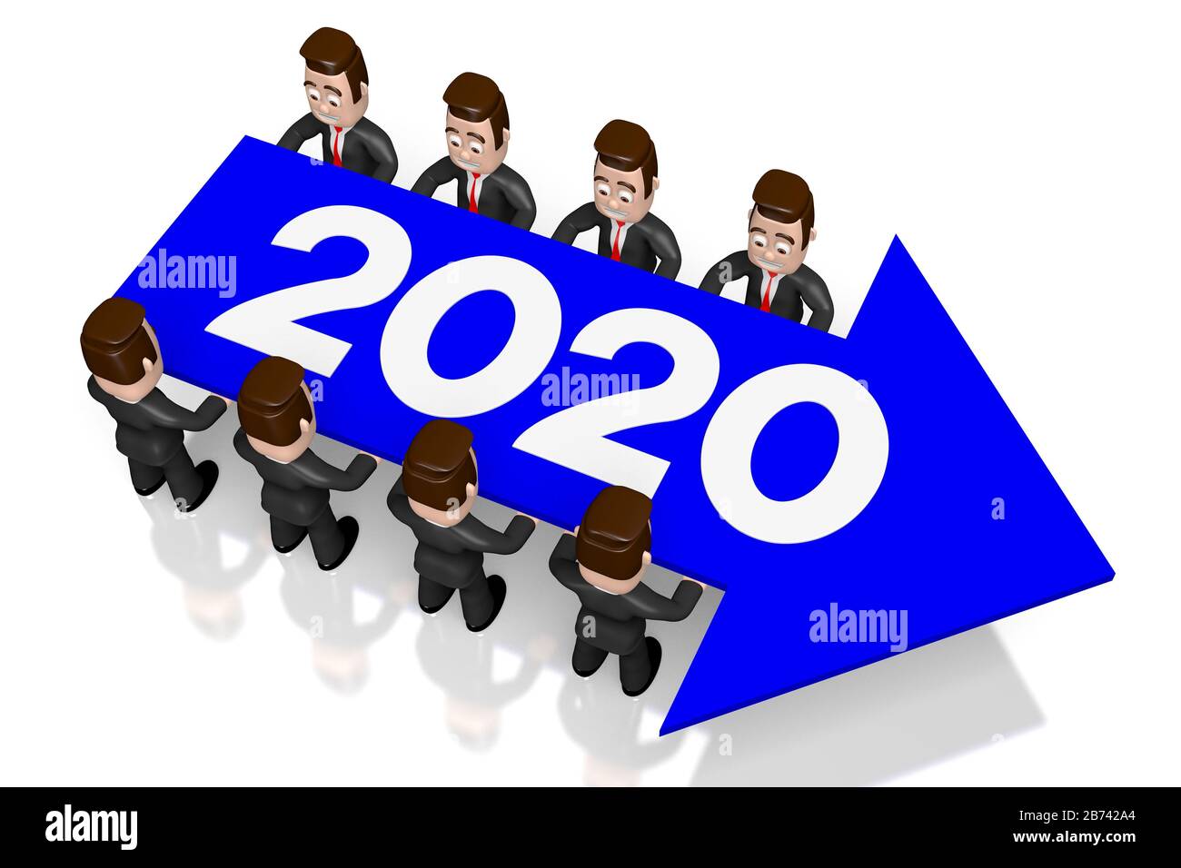 2020 concept - 3D rendering Stock Photo - Alamy