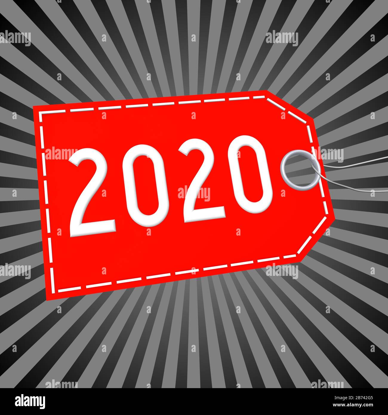 2020 concept, price tag - 3D rendering Stock Photo - Alamy