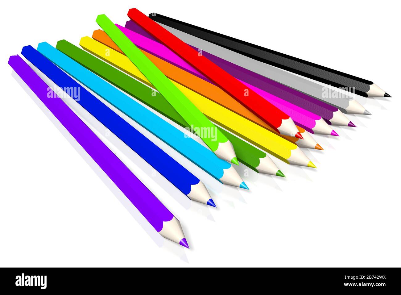 Three crayons Cut Out Stock Images & Pictures - Alamy