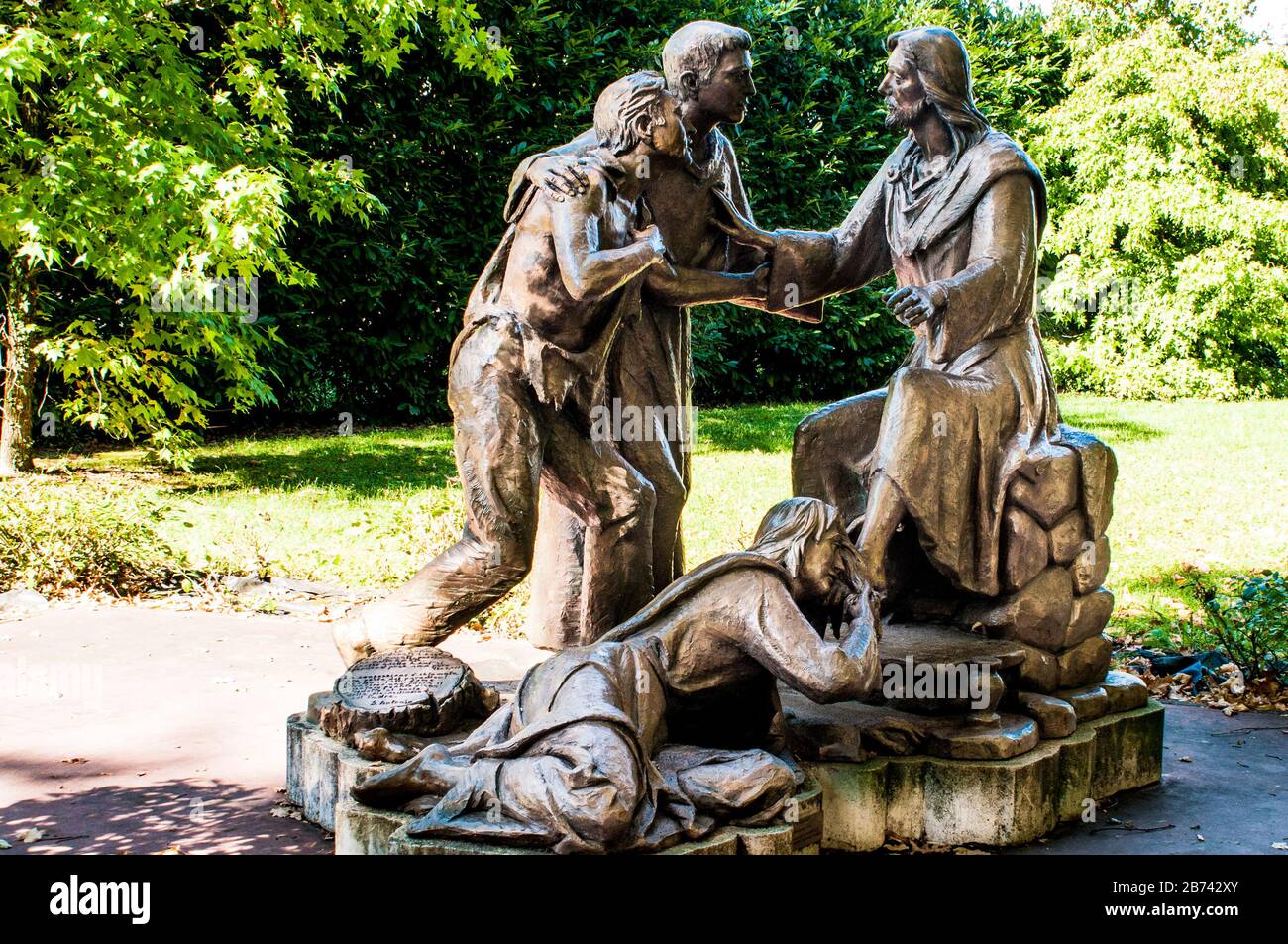 Saint Anthony Bronze Statue and Jesus - Camposampiero, Italy Stock ...