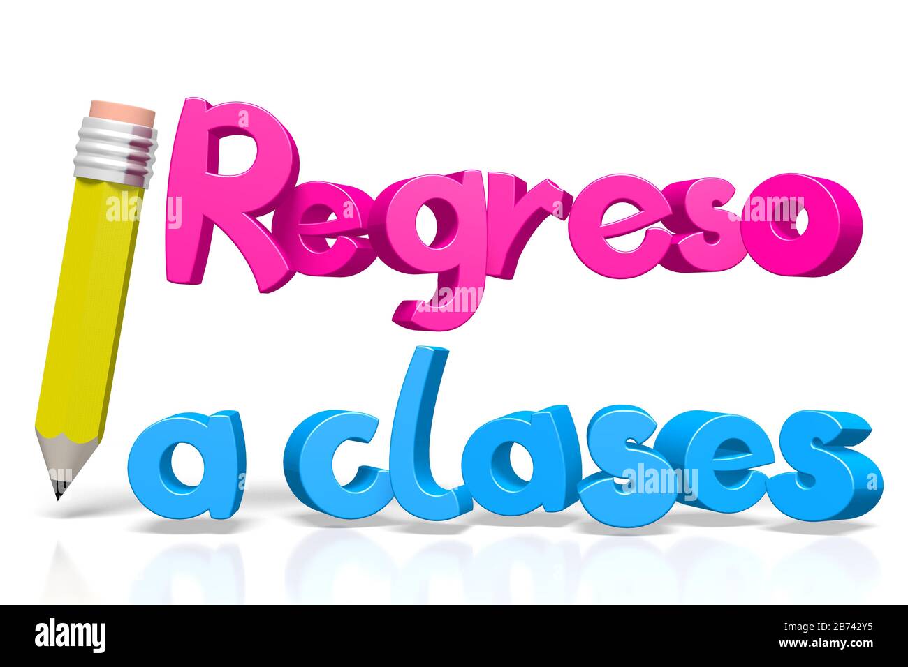 Back to school (English)/ Regreso a clases (Spanish Stock Photo - Alamy