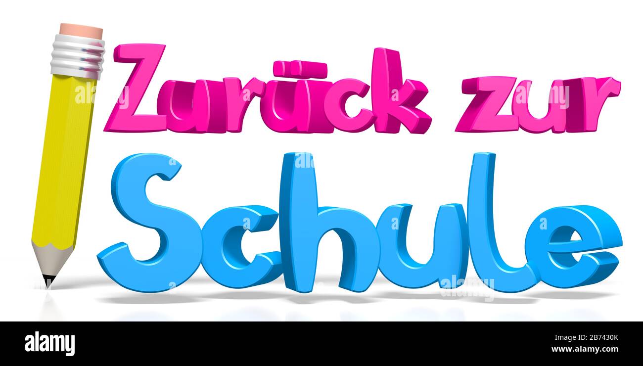 Back to school (English)/ Zuruck zur Schule (German Stock Photo - Alamy