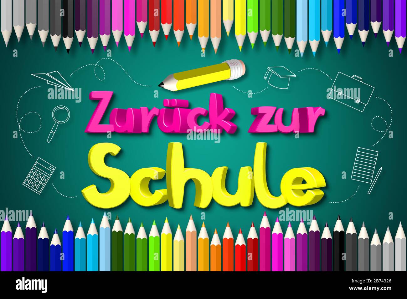 Back to school (English)/ Zuruck zur Schule (German Stock Photo - Alamy
