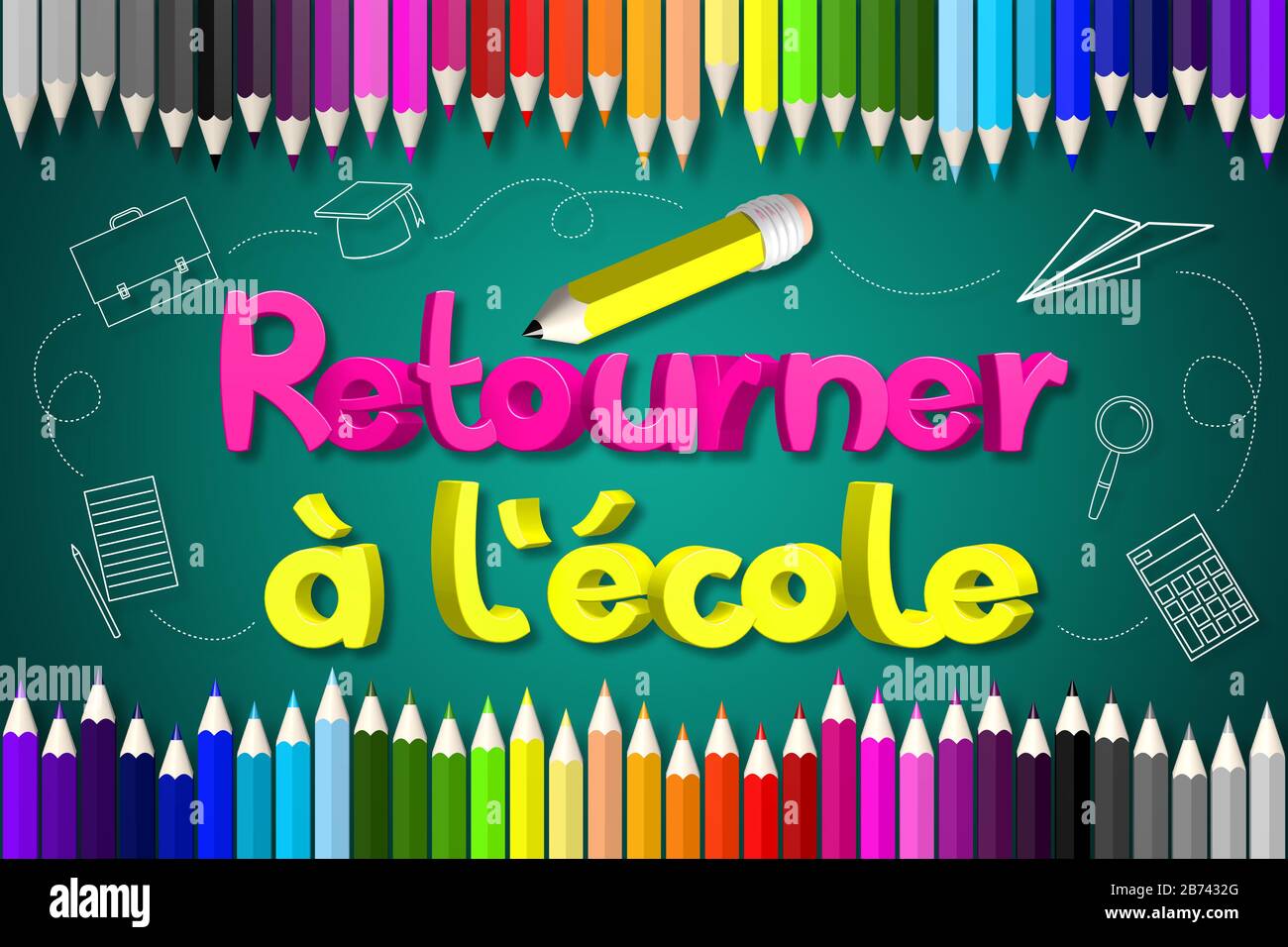Back to school (English)/ Retourner a l'ecole (French Stock Photo - Alamy