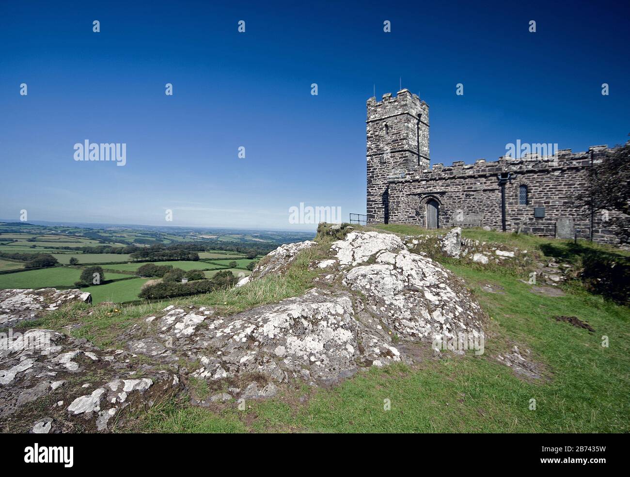 St Michaels Church, Brentor, Devon Stock Photo - Alamy