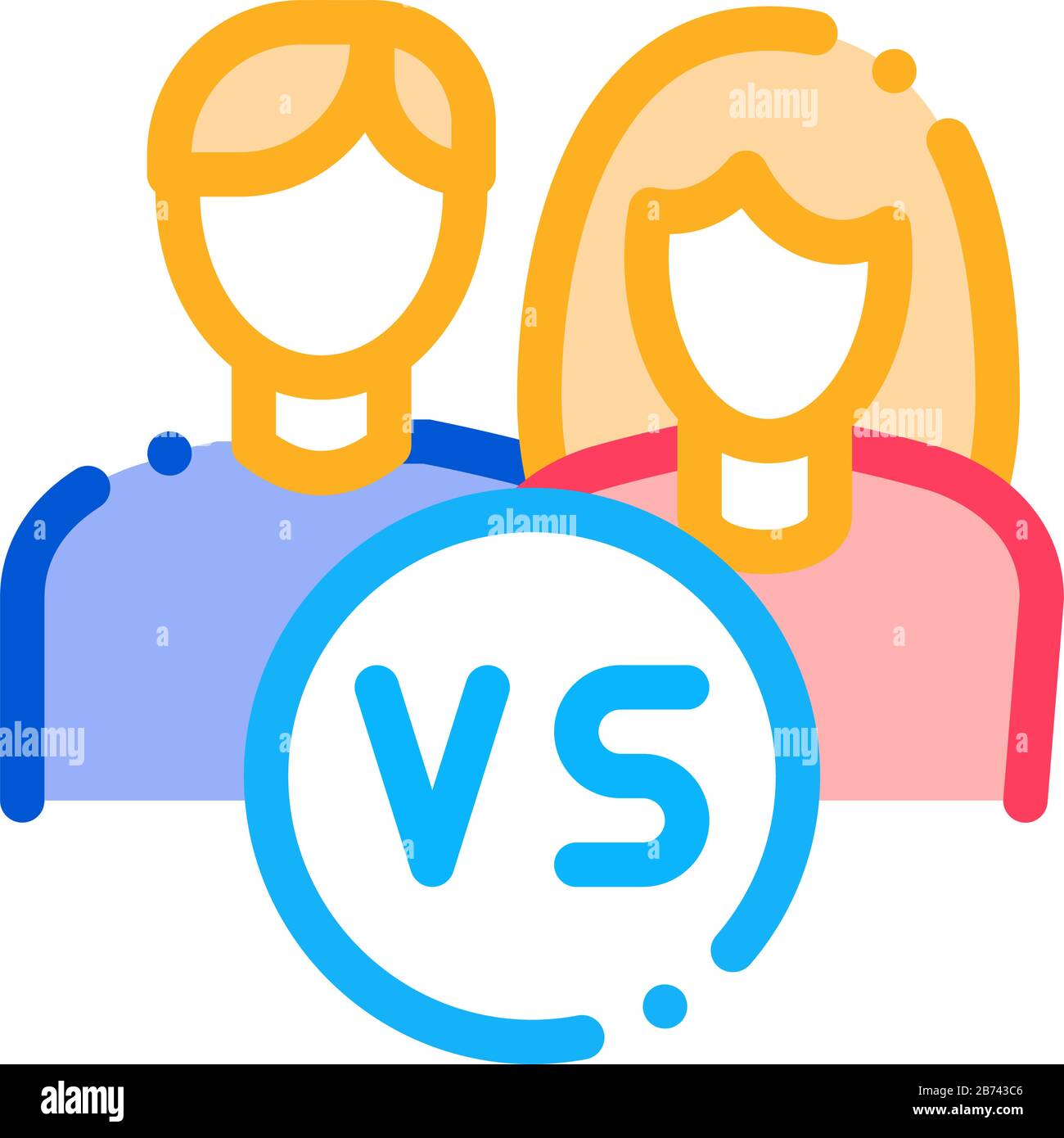 Gender Battle Icon Vector Outline Illustration Stock Vector Image & Art ...