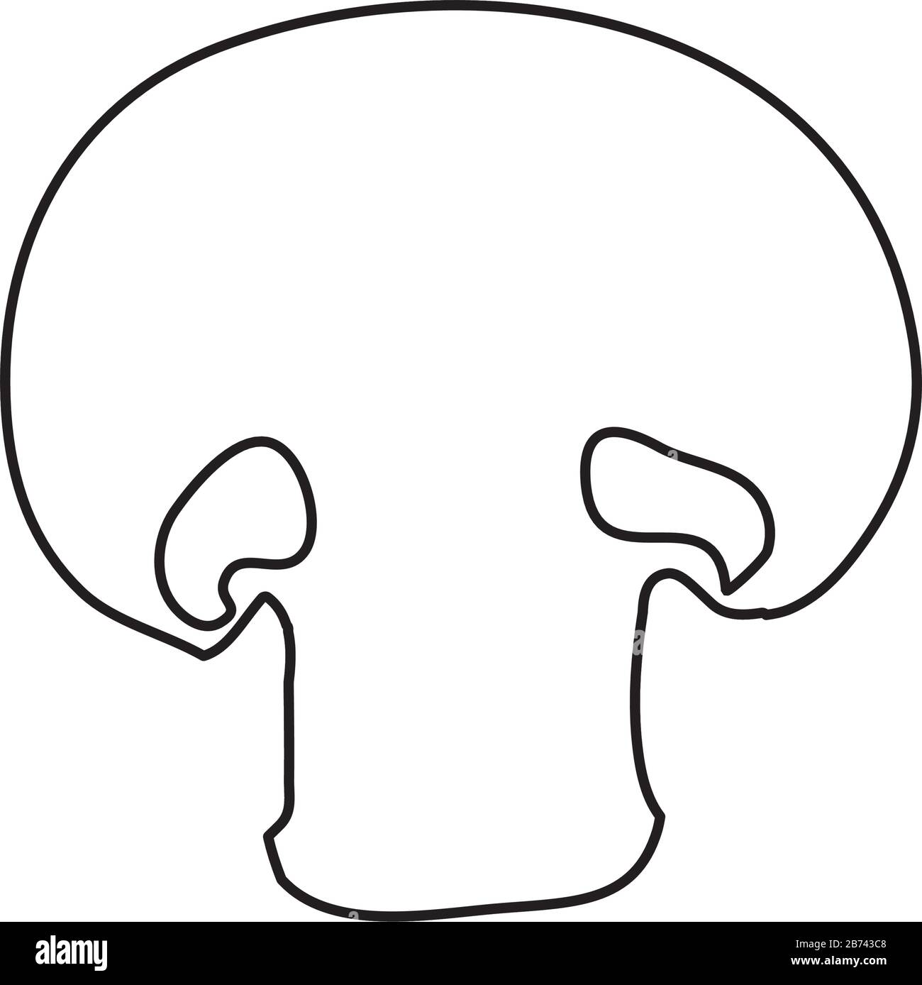 fresh mushroom vegetable isolated icon Stock Vector Image & Art - Alamy