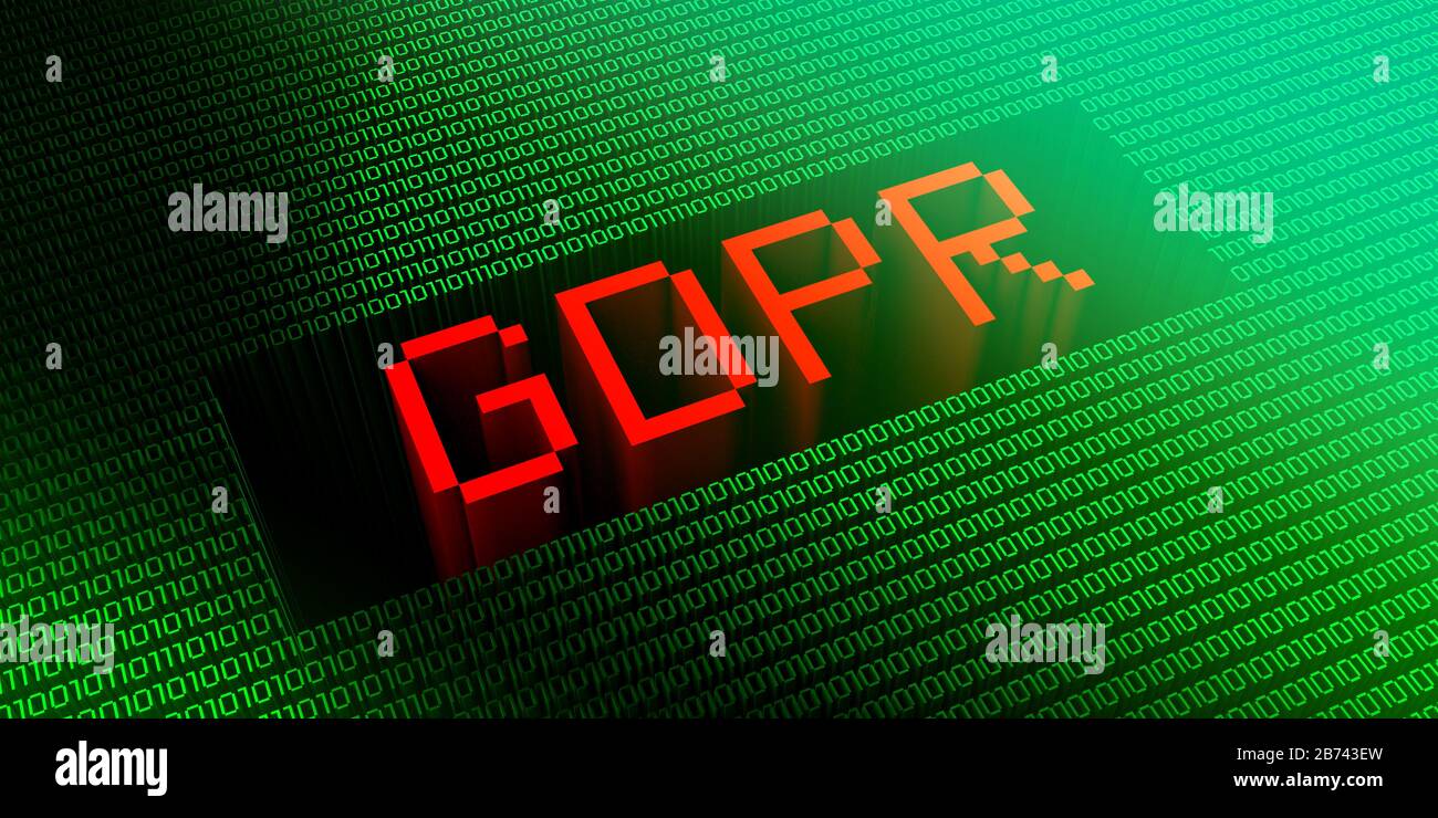 GDPR - binary code concept - 3D illustration Stock Photo - Alamy