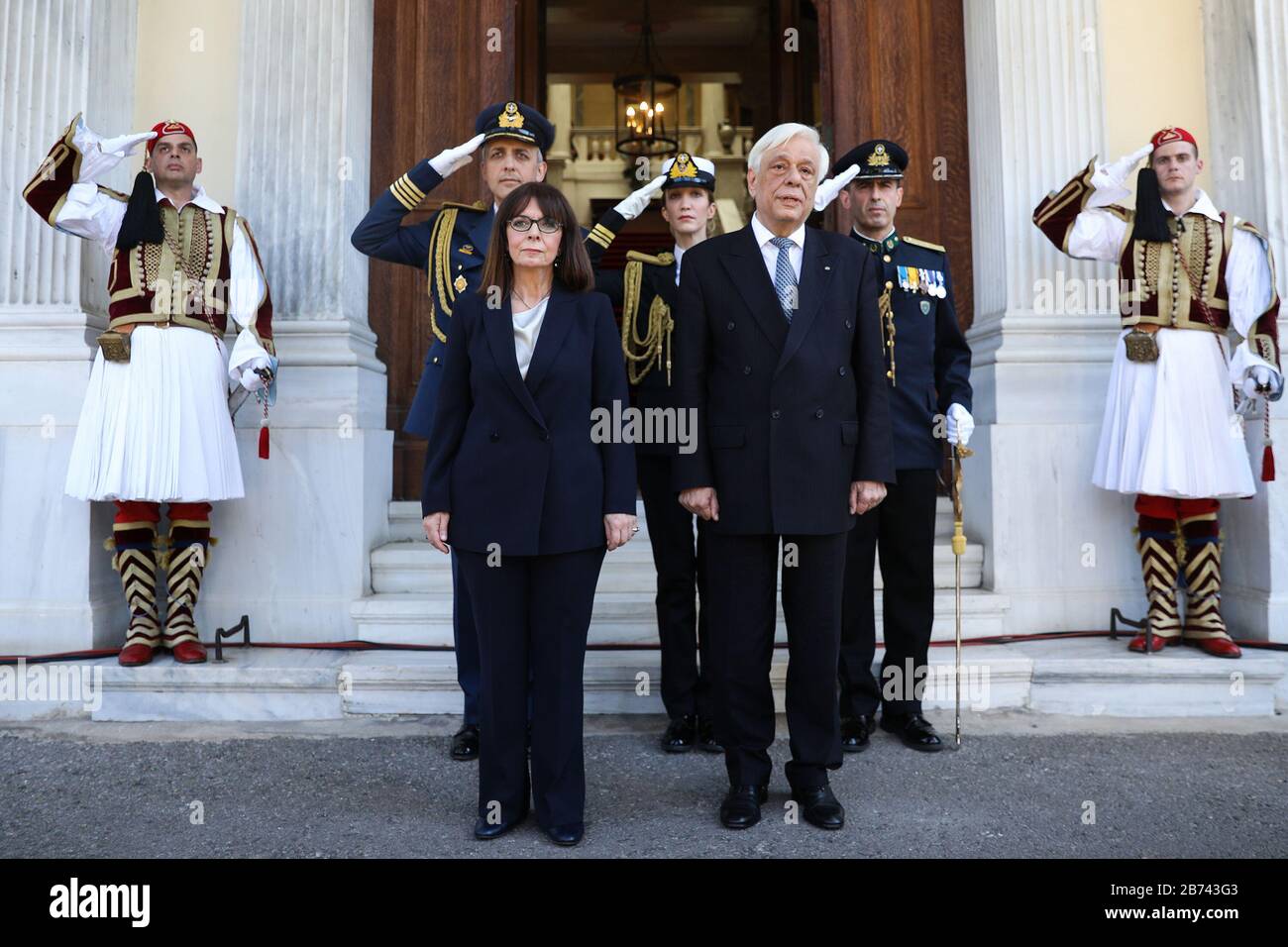 Athens, Greece. 13th Mar, 2020. President of the Hellenic Republic ...