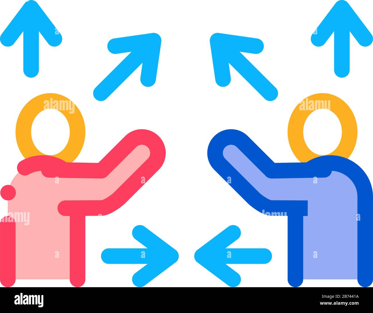 Gesture Battle Icon Vector Outline Illustration Stock Vector Image ...