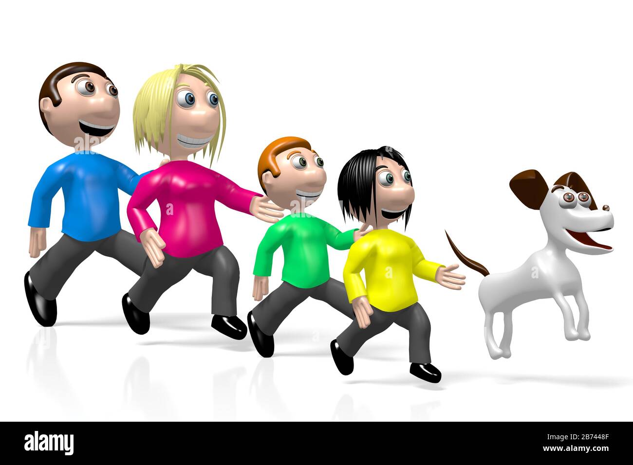 Jogging dog active Cut Out Stock Images & Pictures - Alamy