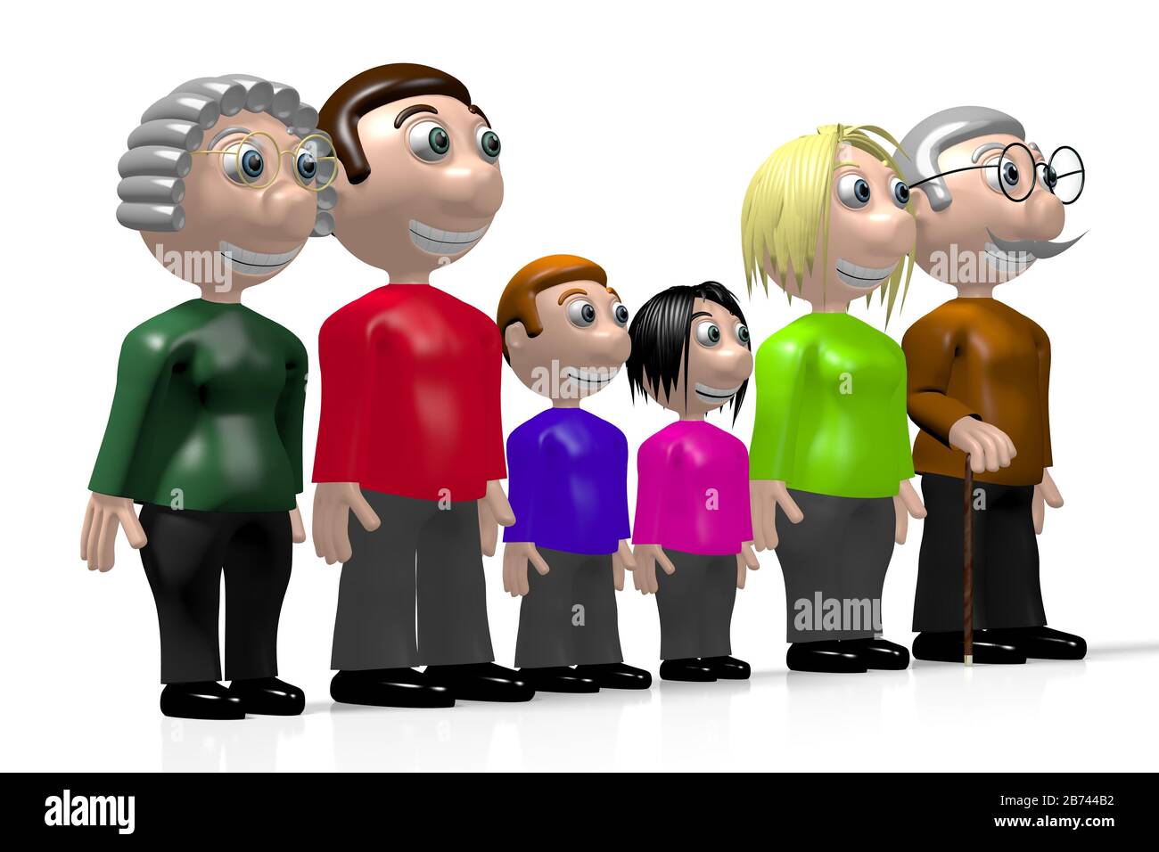 Side view funny family Cut Out Stock Images & Pictures - Alamy