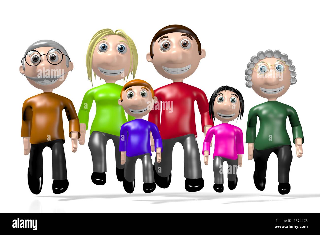 Family walking mother children Cut Out Stock Images & Pictures - Alamy