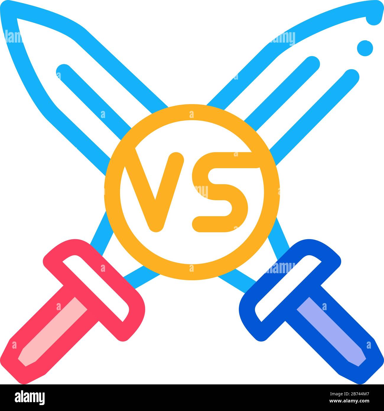 Sword Battle Icon Vector Outline Illustration Stock Vector Image & Art ...