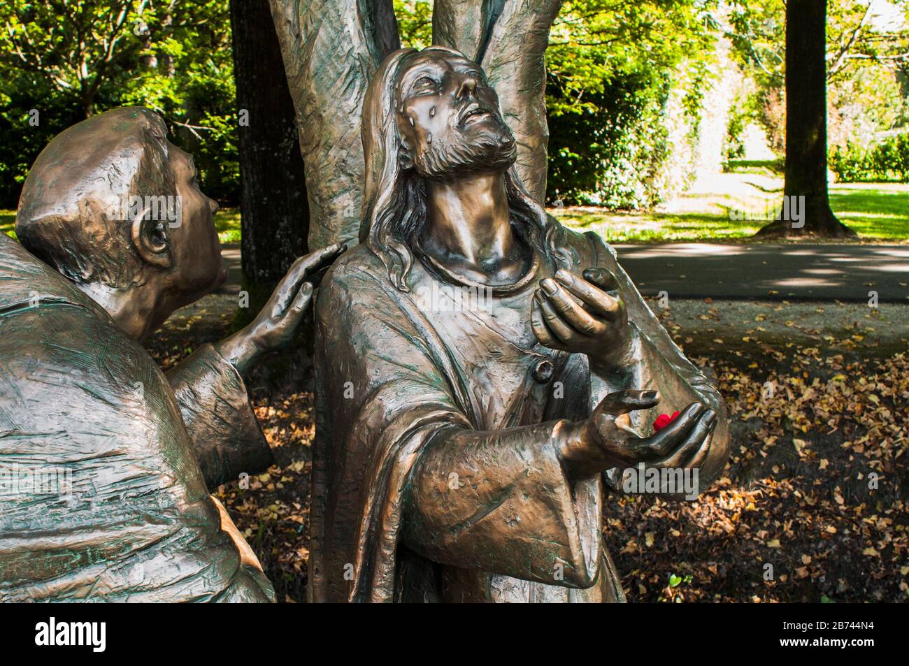 Saint Anthony Bronze Statue and Jesus - Camposampiero, Italy Stock ...