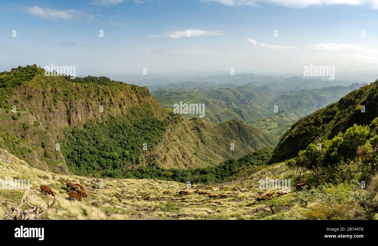 Simien Mountains in the Simien Mountains National Park, North Gondar ...