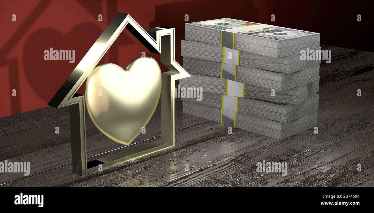 Money with heart hi-res stock photography and images - Alamy