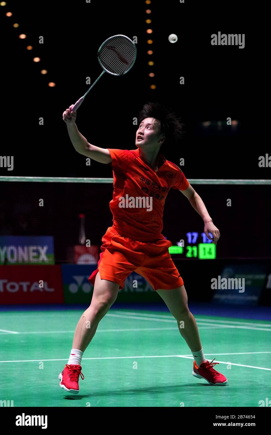 China's Chen Yu Fei in action in the Women's singles match during the ...