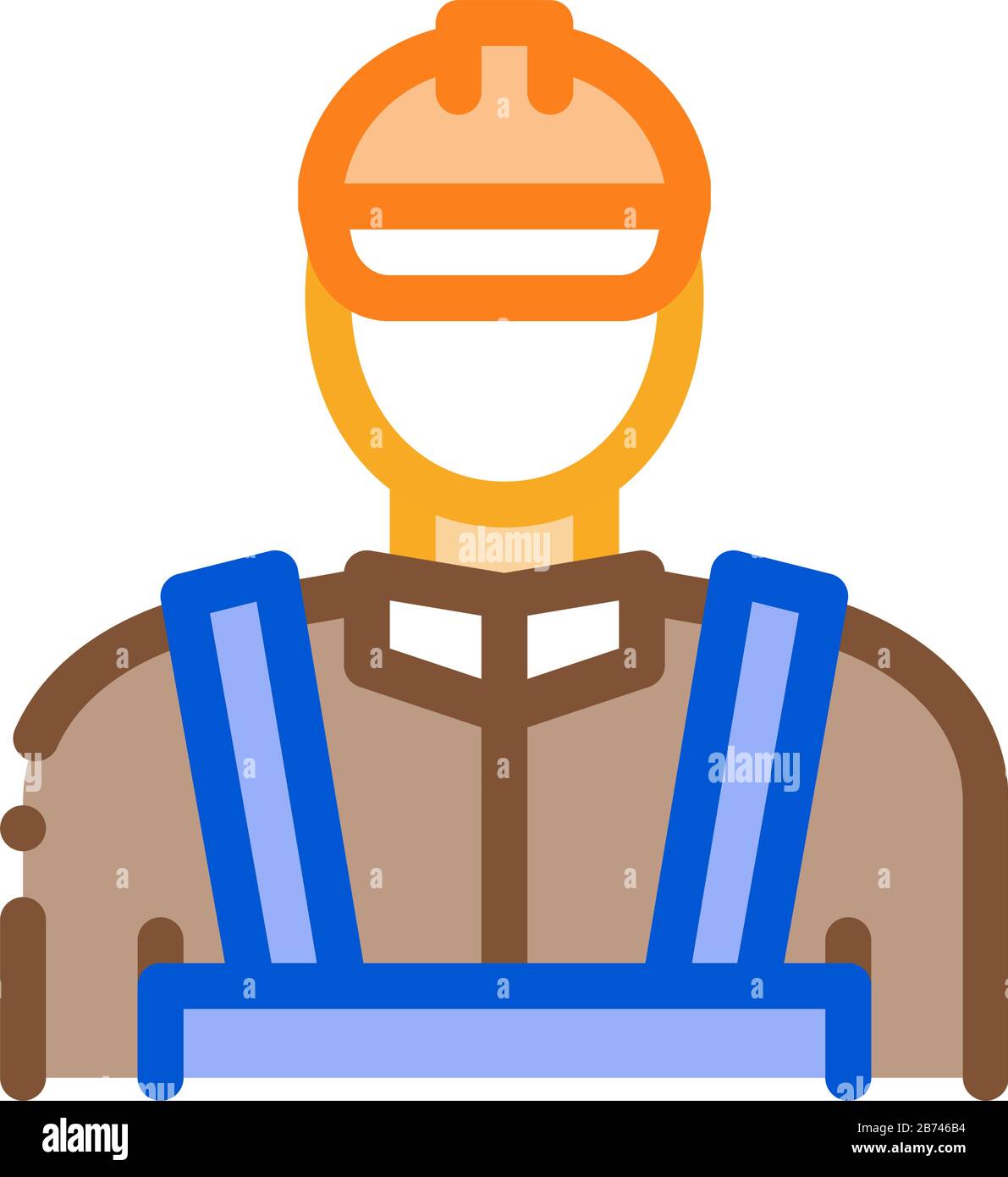 Mason Worker Icon Vector Outline Illustration Stock Vector Image & Art ...