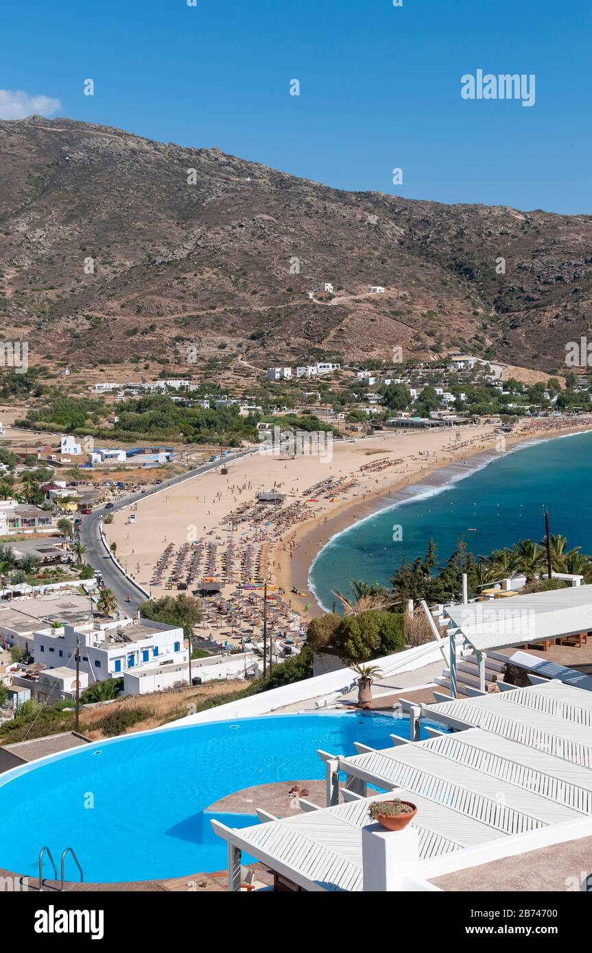 Mylopotas Beach Ios Island Greek Islands Greece Stock Photo - Alamy