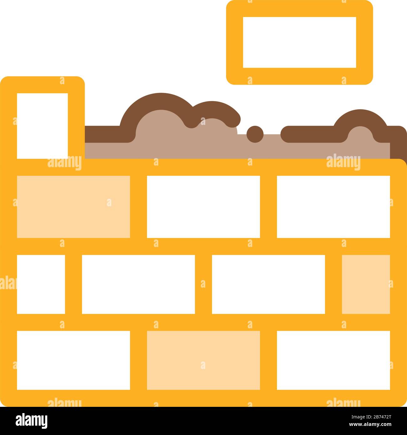 Bricklaying Icon Vector Outline Illustration Stock Vector Image & Art ...