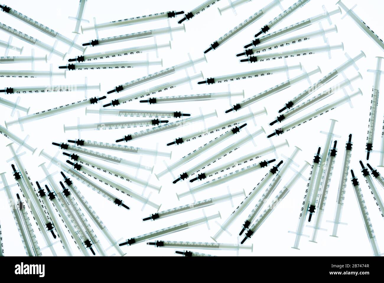 Tuberculin Injection syringes on white background Stock Photo - Alamy