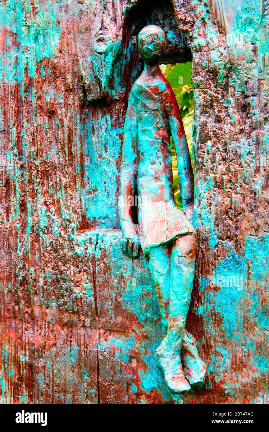 marks hall rustic sculpture colchester essex england uk Stock Photo - Alamy