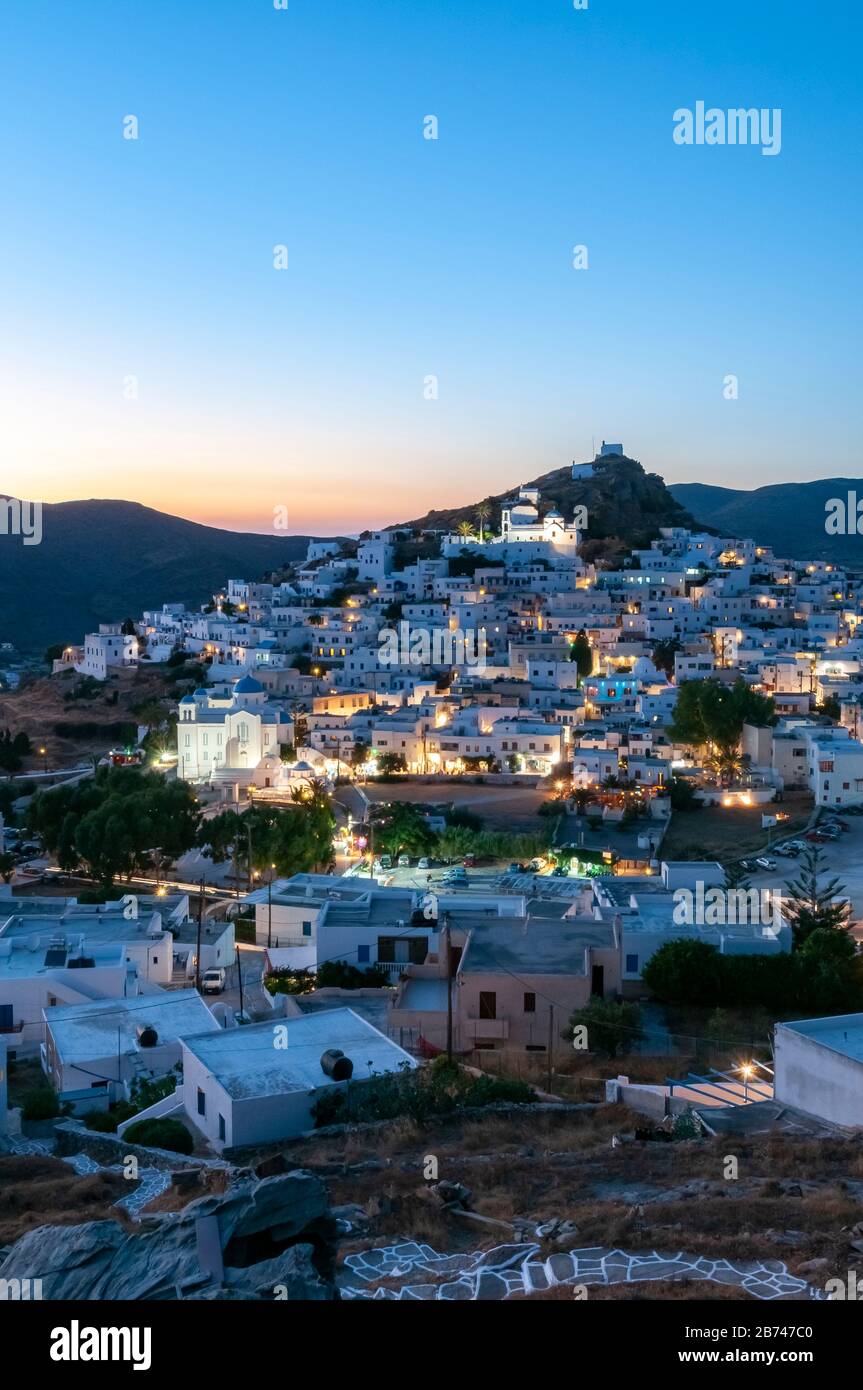 Ios Town or Chora Ios Island Greek Islands Greece Stock Photo - Alamy