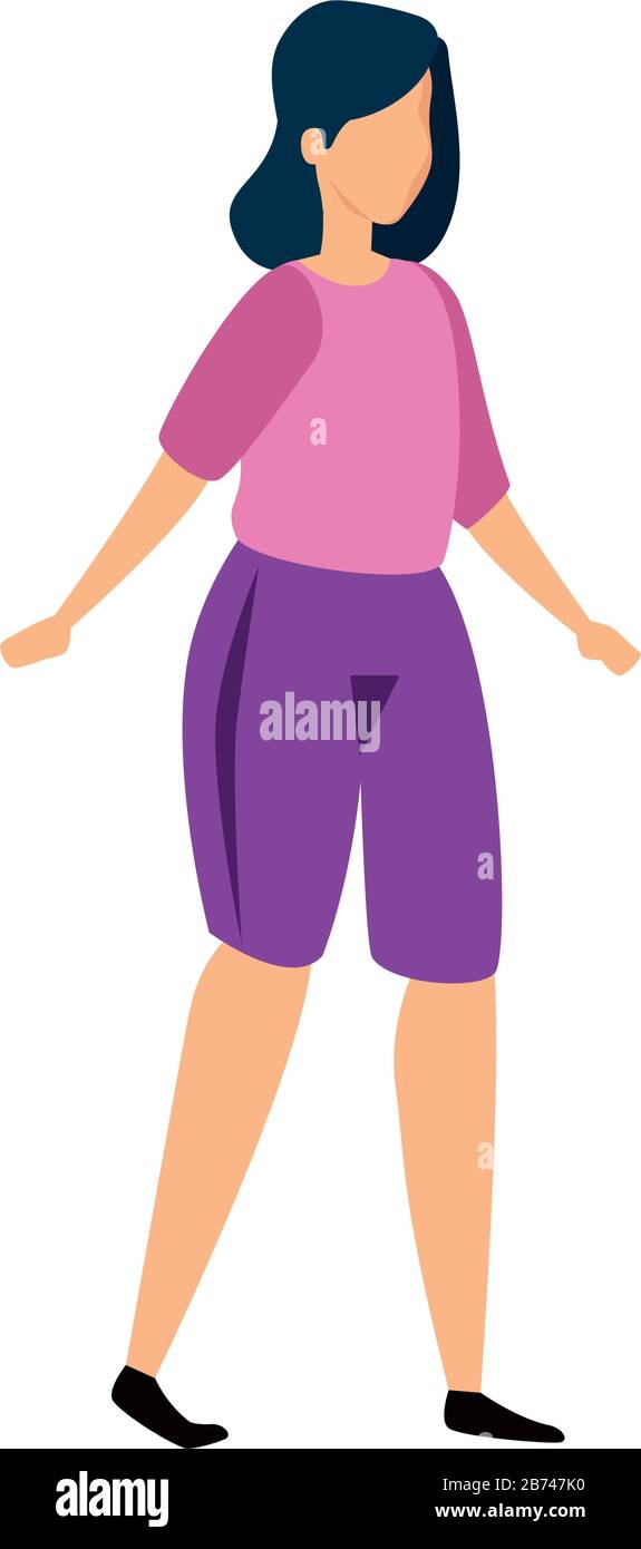 beautiful woman walking avatar character icon Stock Vector Image & Art ...