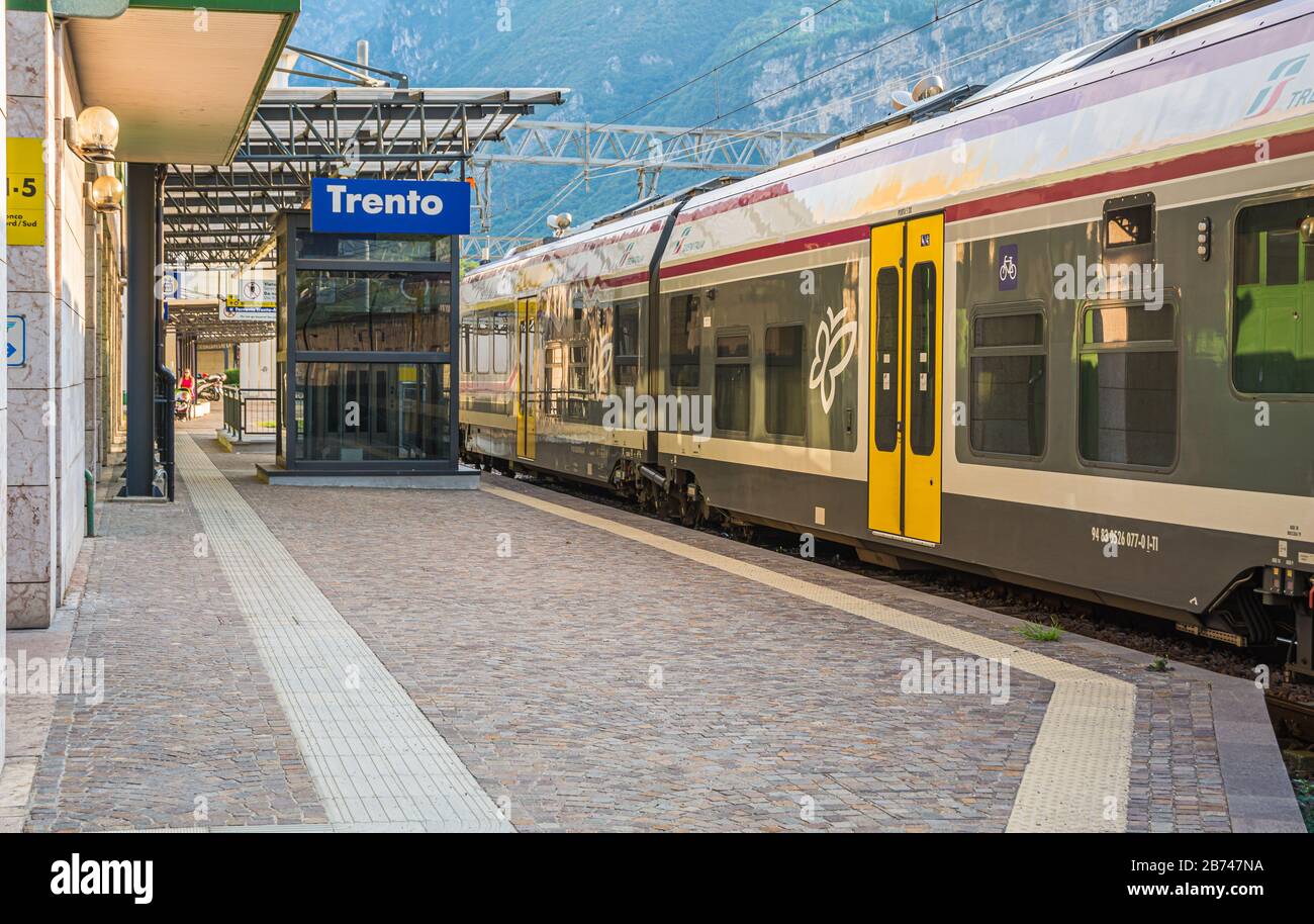 Trento railway station, Trentino Alto Adige, northern Italy, Europe ...