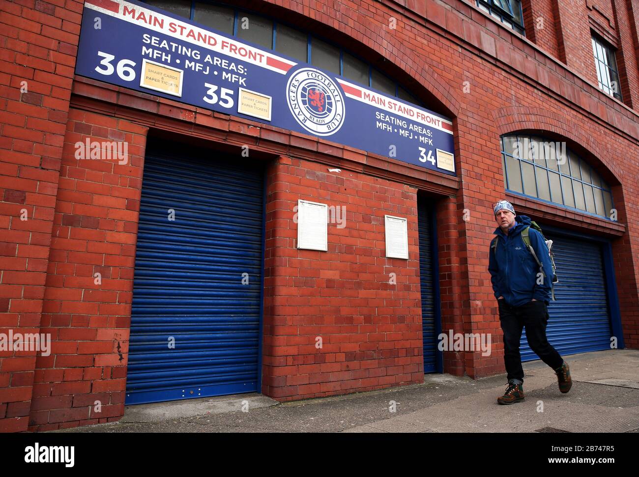 Outside view of ibrox stadium hi-res stock photography and images - Alamy