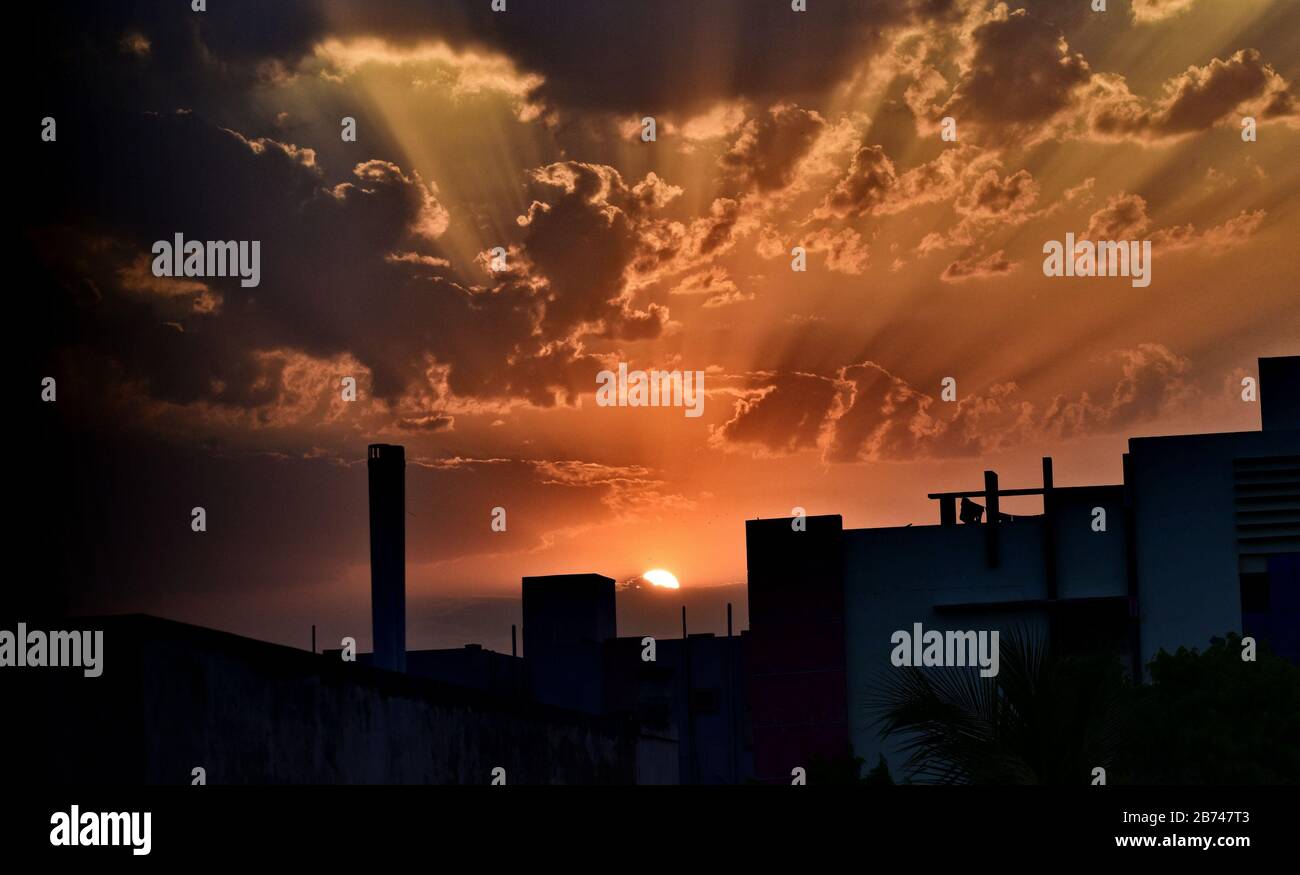 Beauty of Rising Sun Stock Photo - Alamy