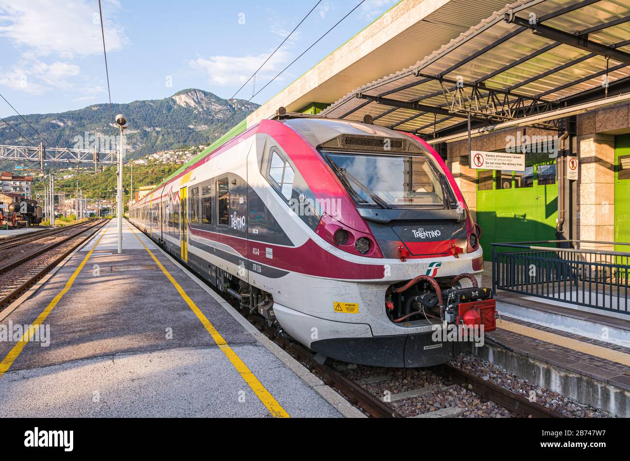 Trento railway station, Trentino Alto Adige, northern Italy, Europe ...