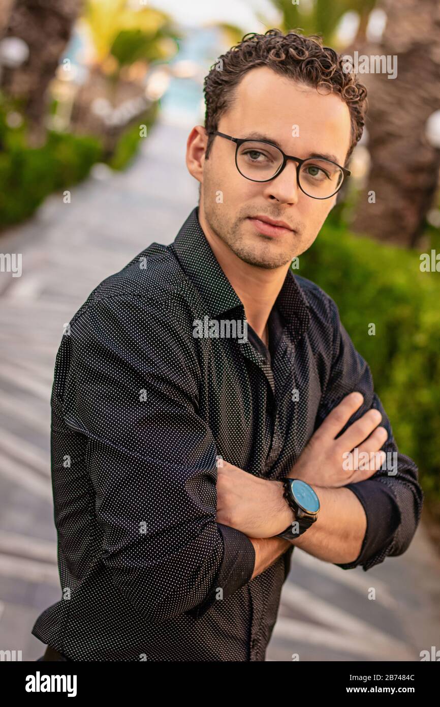 a classic man in holiday Stock Photo - Alamy