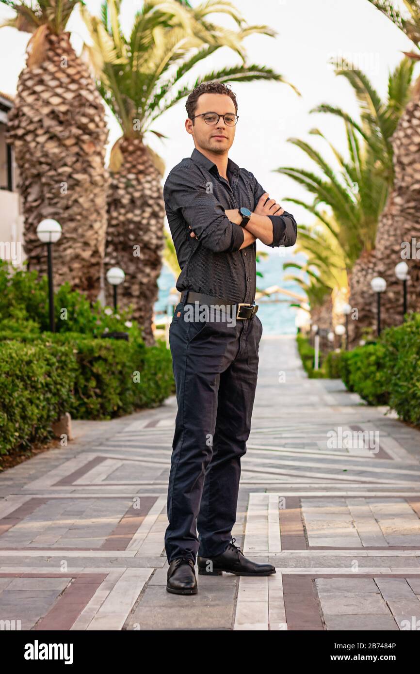 a classic man in holiday Stock Photo - Alamy